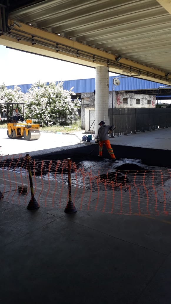 CETURB/ES - Pista de rolamento concluída no Terminal Laranjeiras